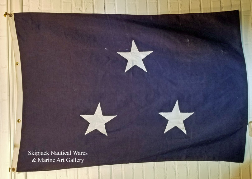 RARE: U.S. Navy Vice Admiral Flag, WWII: Skipjack Nautical Wares