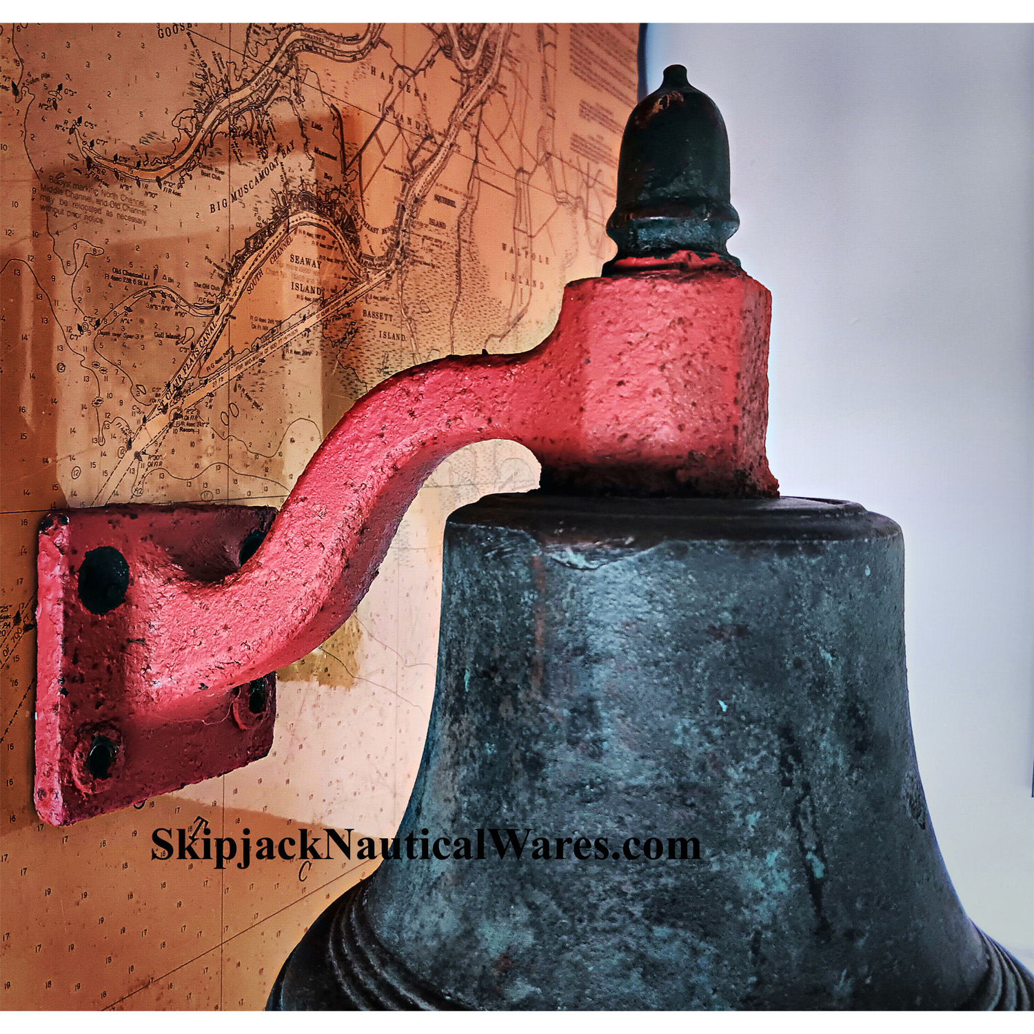 10 Brass Bell Mounting Bracket Brass Bell On Scrollwork Iron Wall