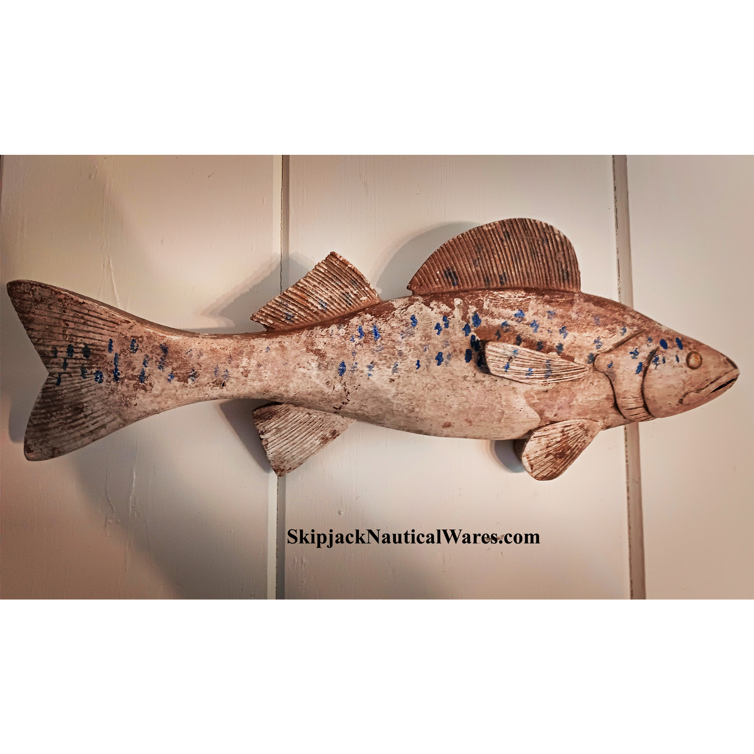 Wood Folk Art Upcycled Fish Art /Florida Folk Art/ Reclaimed Wood/