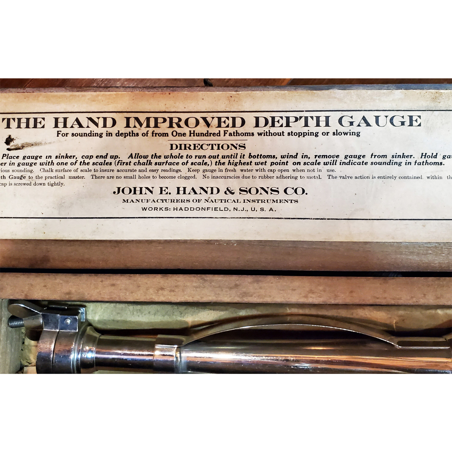 THE HAND IMPROVED DEPTH GAUGE FOR DEPTH SEA SOUNDING: Skipjack Nautical ...