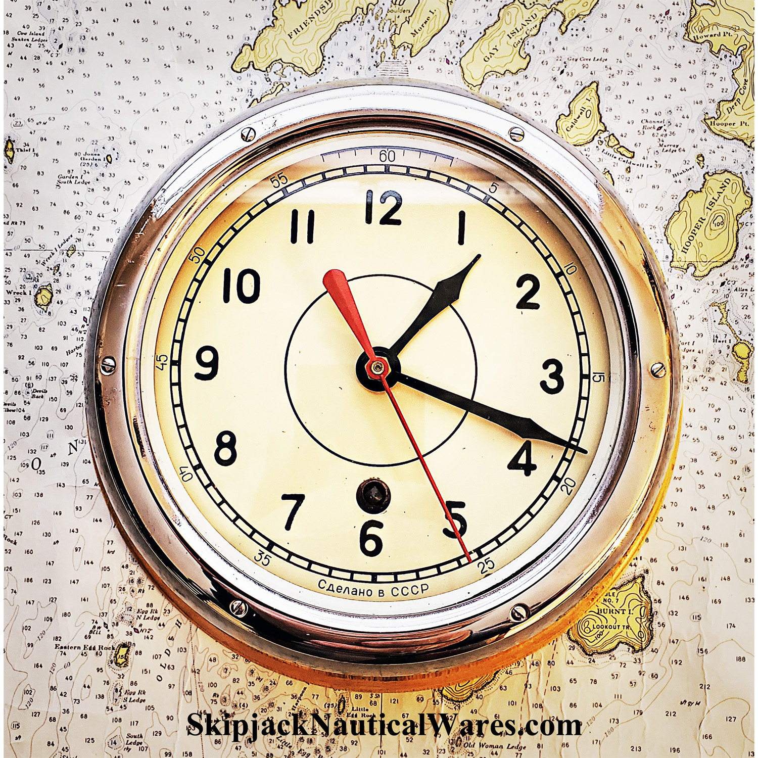 USSR Russian Soviet Navy Marine Submarine/Ship's Clock: Skipjack ...