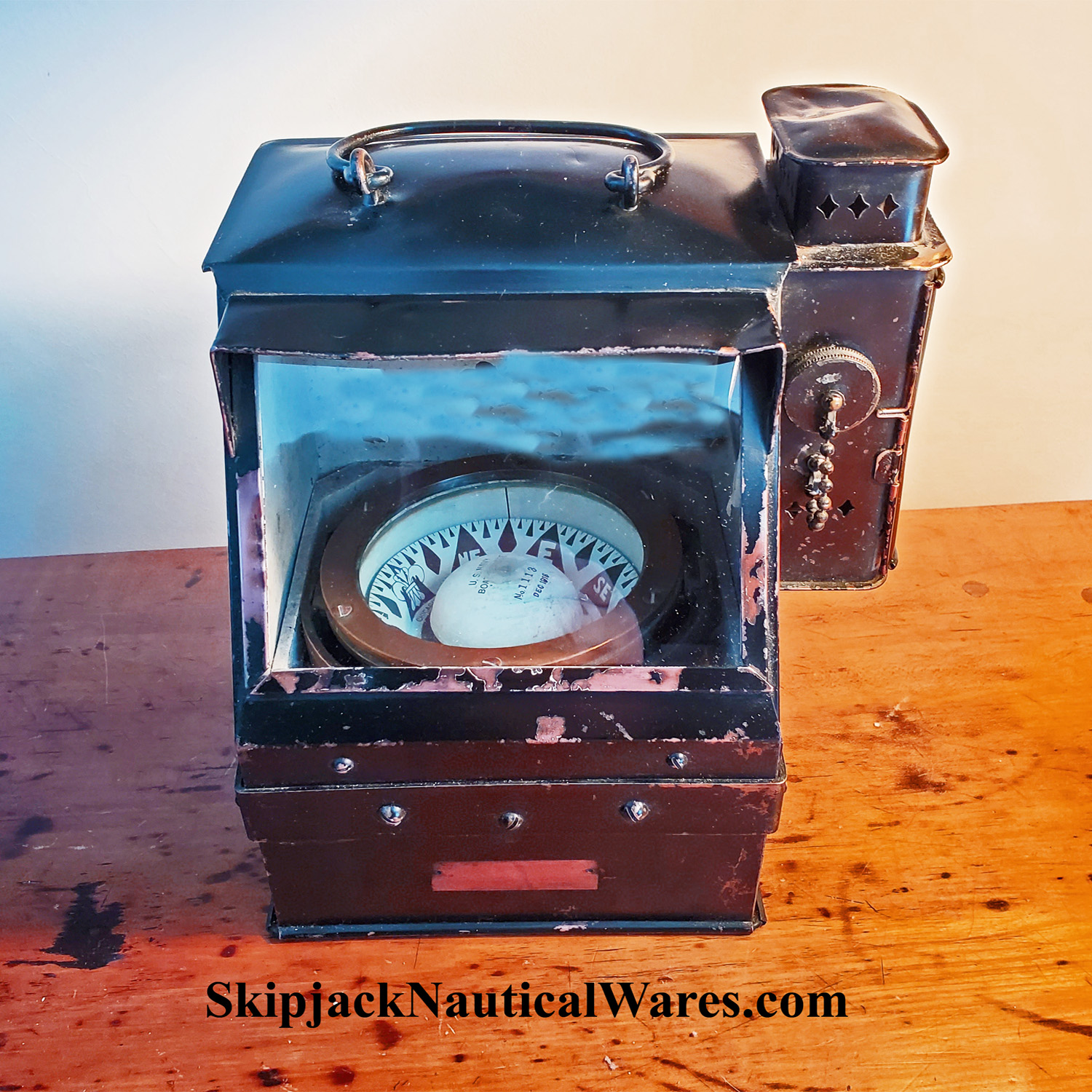 U.S. Navy Boat Service Compass Binnacle Made by F.B. Harriman, Chicago ...