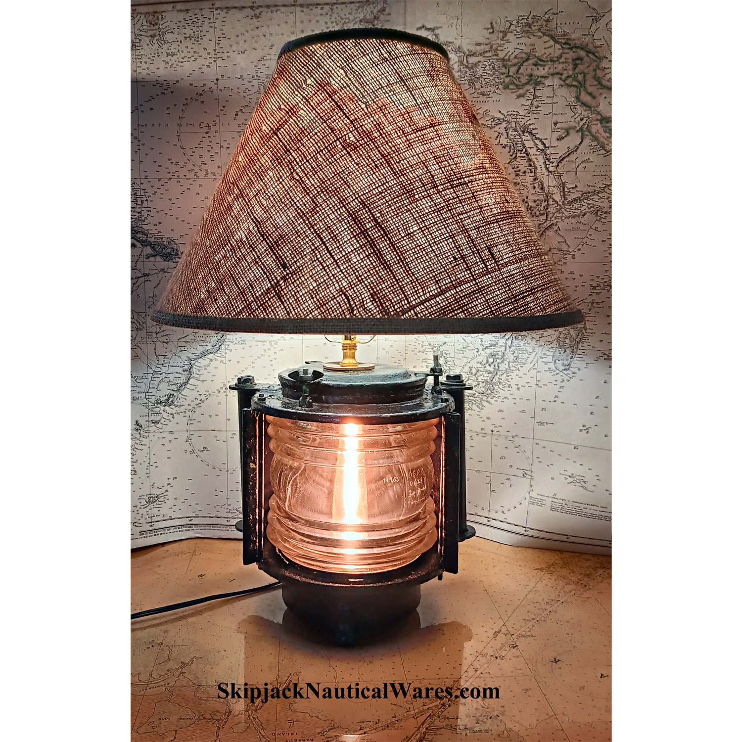 Starboard Navigation Light Table Lamp: Skipjack Nautical Wares