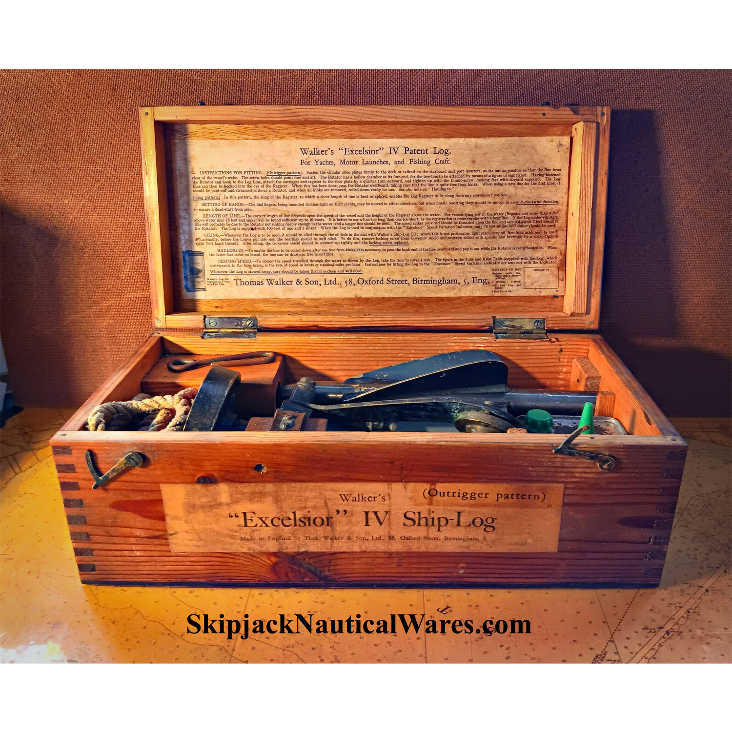 WALKER'S EXCELSIOR IV SHIP-LOG (OUTRIGGER PATTERN): Skipjack Nautical Wares