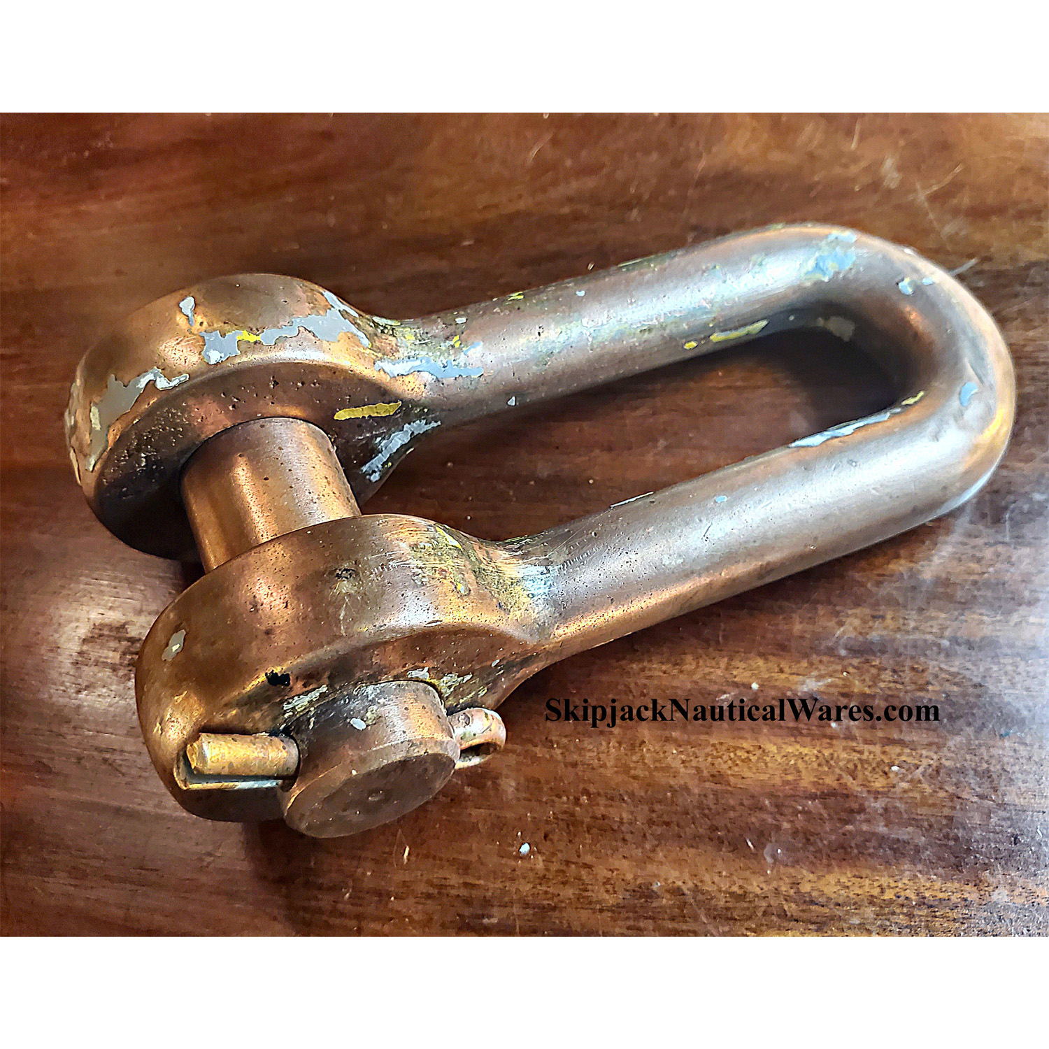 Large Brass D-Type End Shackle For Anchor: Skipjack Nautical Wares
