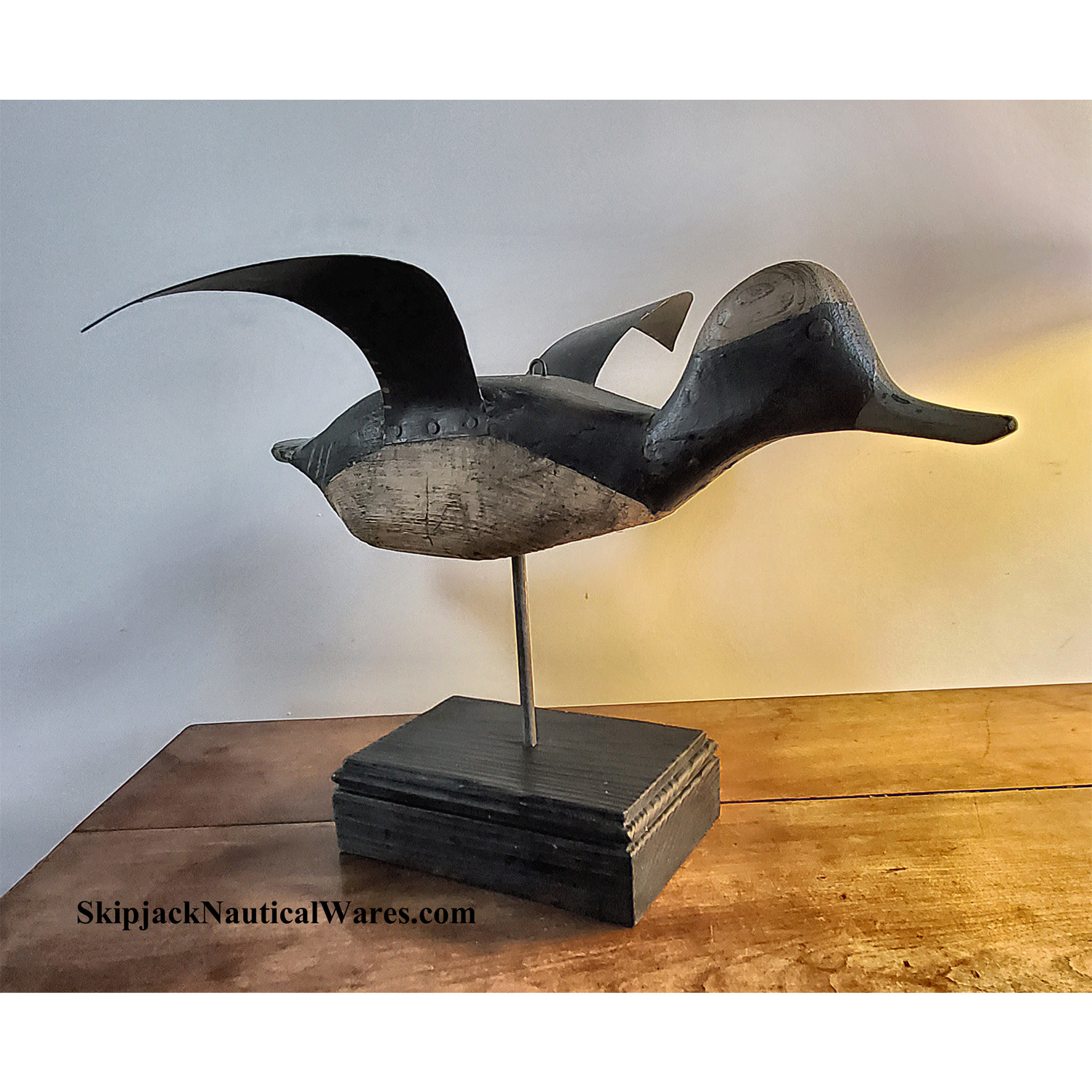 Flying Bufflehead Duck Decoy: Skipjack Nautical Wares