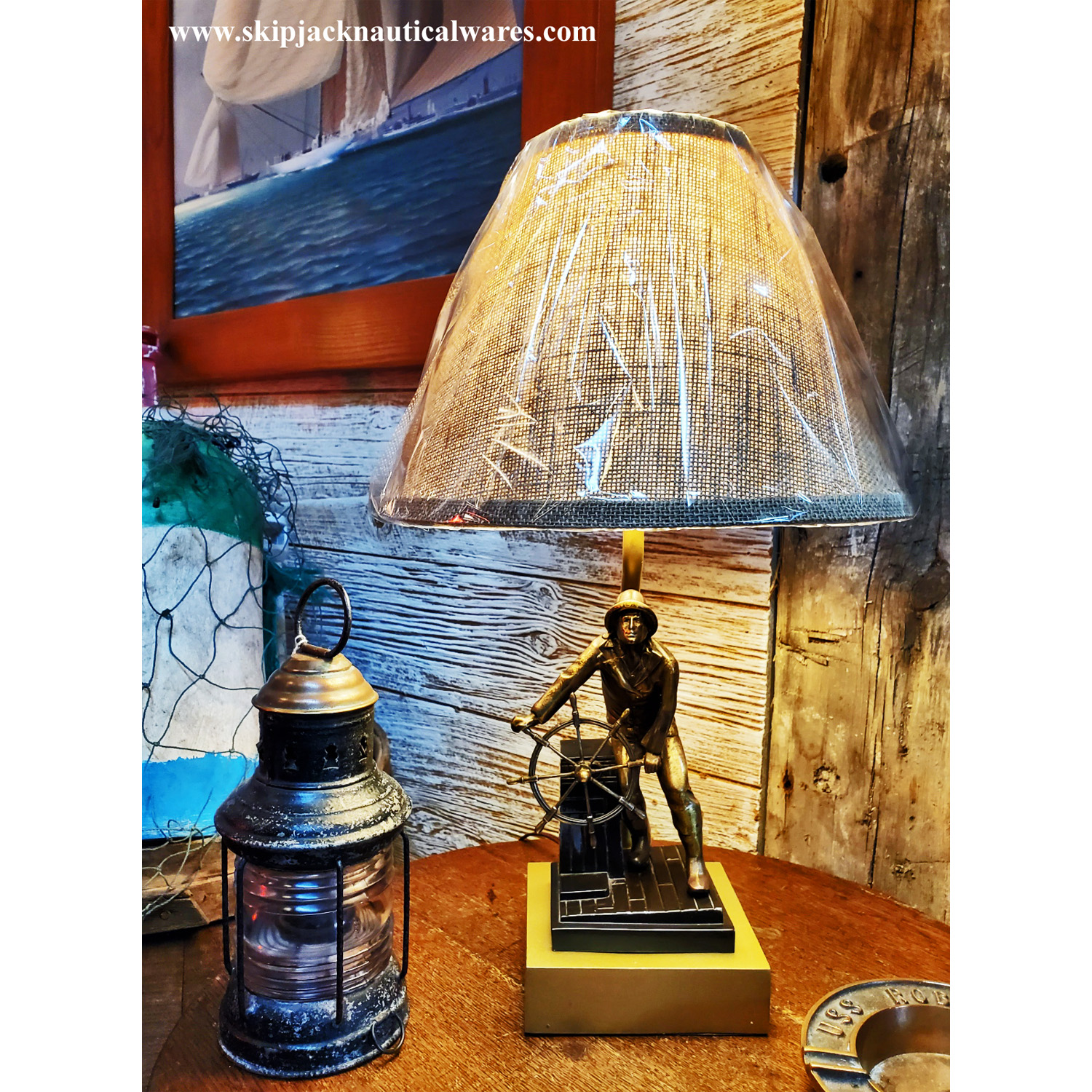 Old Gloucester Fisherman Nautical Table Lamp Skipjack Nautical Wares