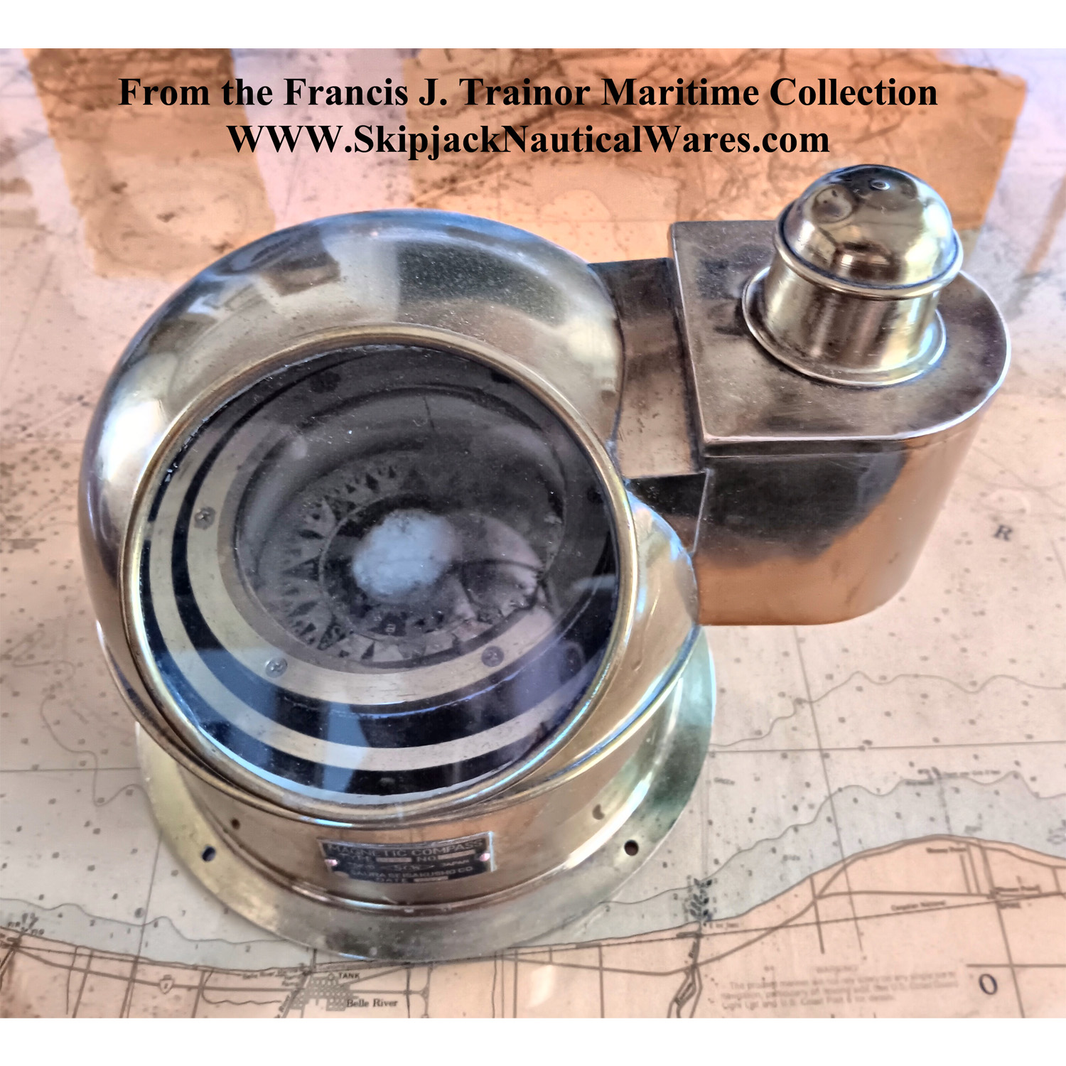 Japanese Lifeboat Binnacle Compass, SAURA SEISAKUSHO CO., Tokyo ...