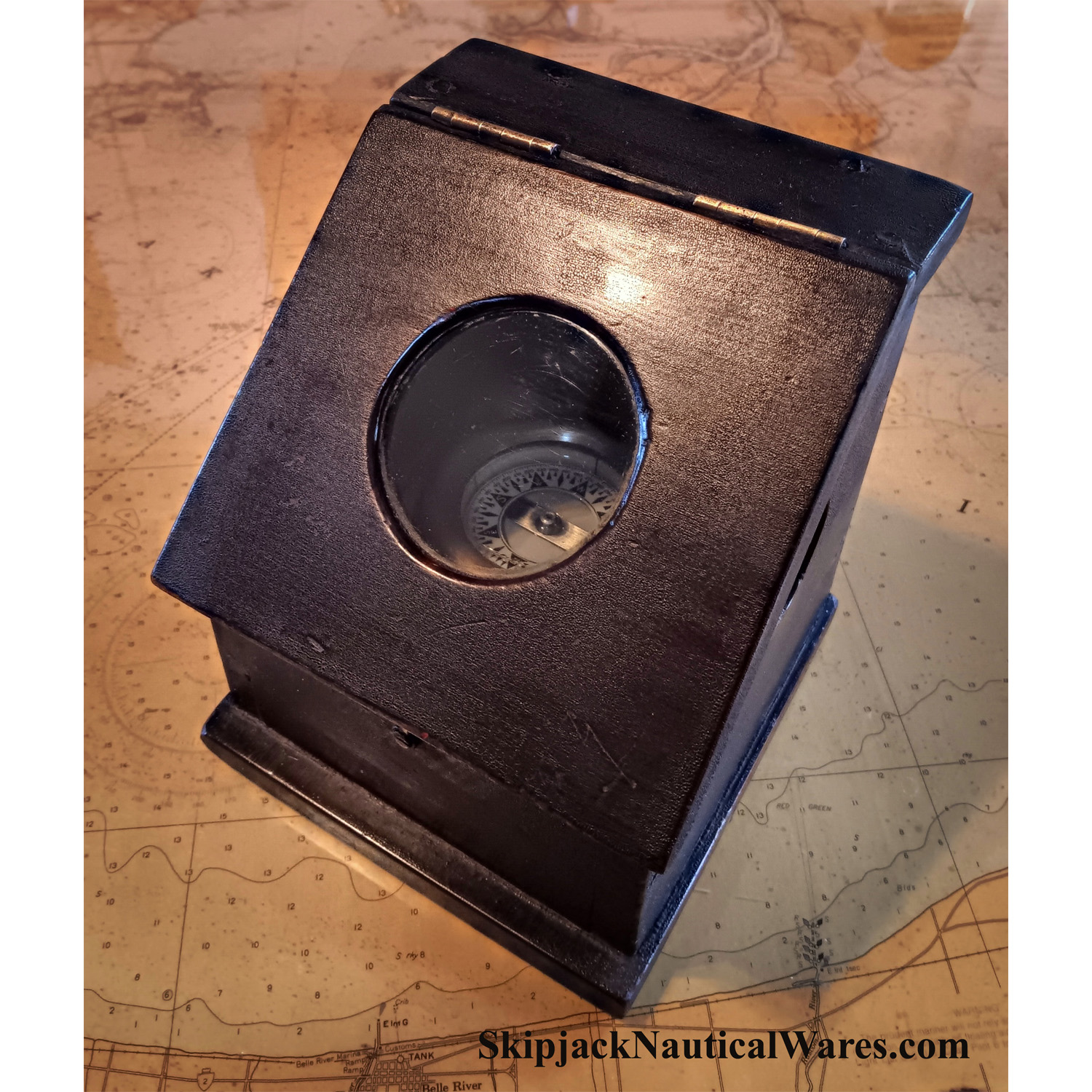 Slant Front Binnacle Compass by Wilcox Crittenden: Skipjack Nautical Wares