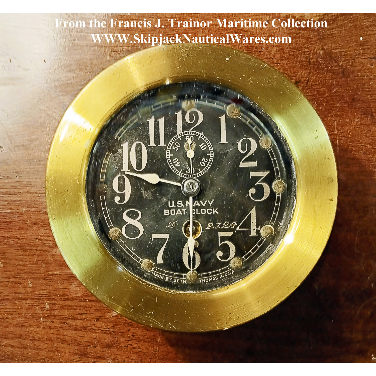 Seth Thomas US_Navy WWII Boat Clock: Skipjack Nautical Wares