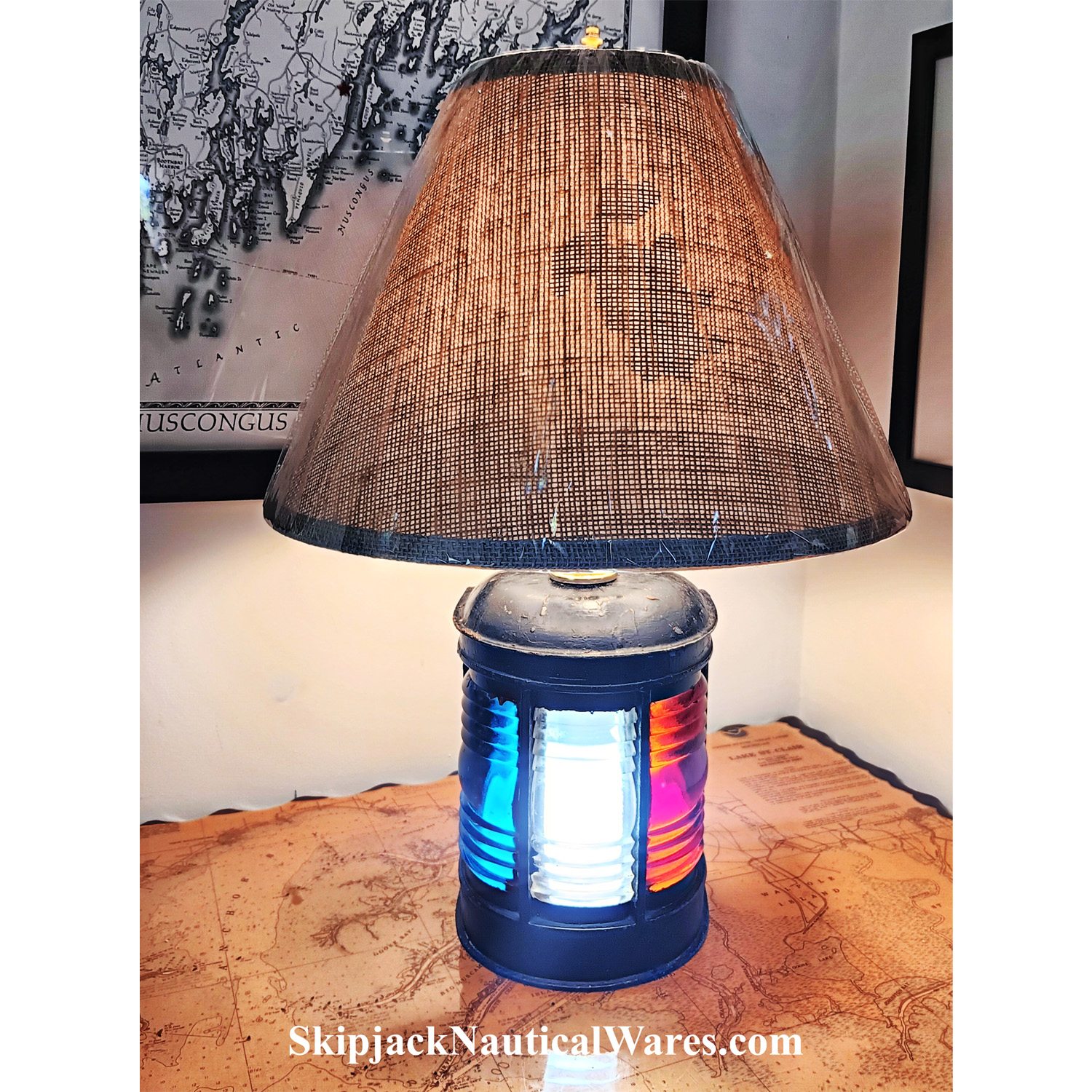 Perko Triple Combination Bow Light Nautical Table Lamp: Skipjack ...