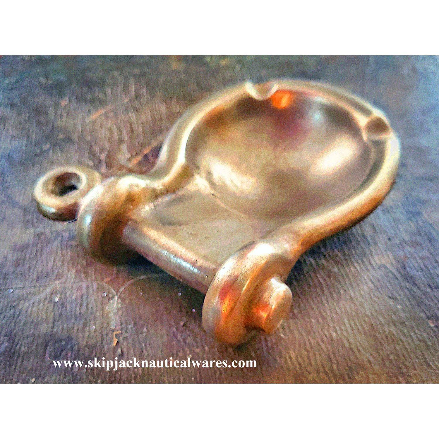 Cast Brass Shackle Form Ashtray: Skipjack Nautical Wares