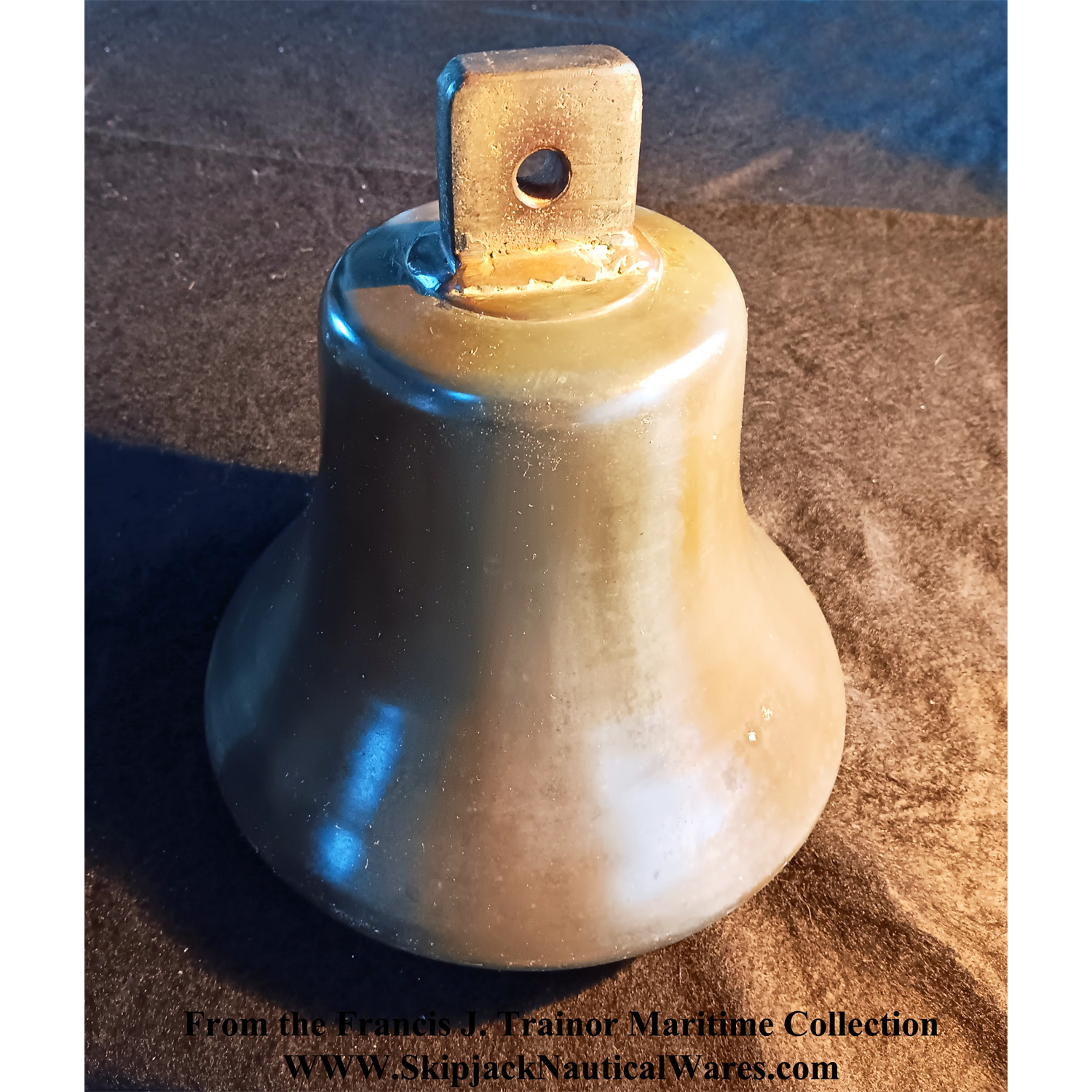 Large WWII Era Bronze Ships Bell, 8.5" diam.: Skipjack Nautical Wares