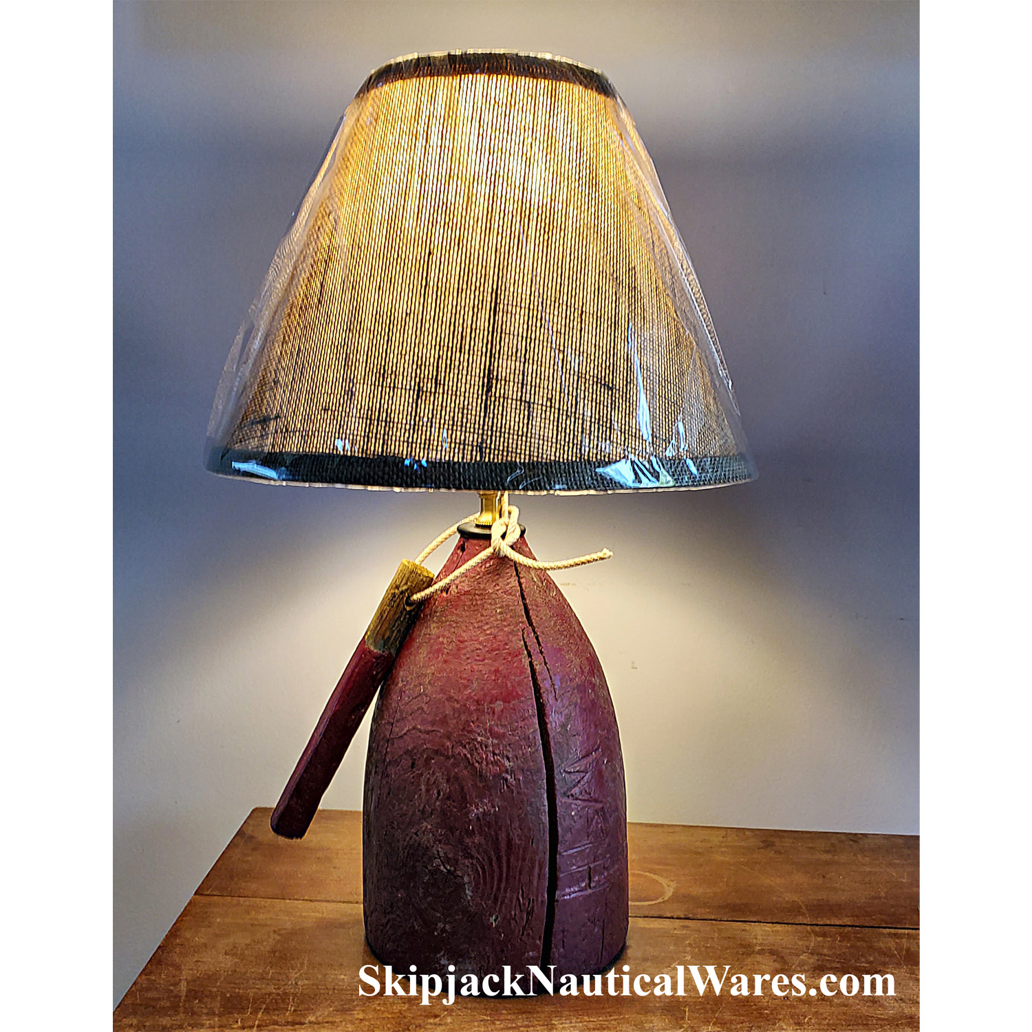 Nautical Table Lamp- Authentic Lobster Trap Buoy Marker: Skipjack ...