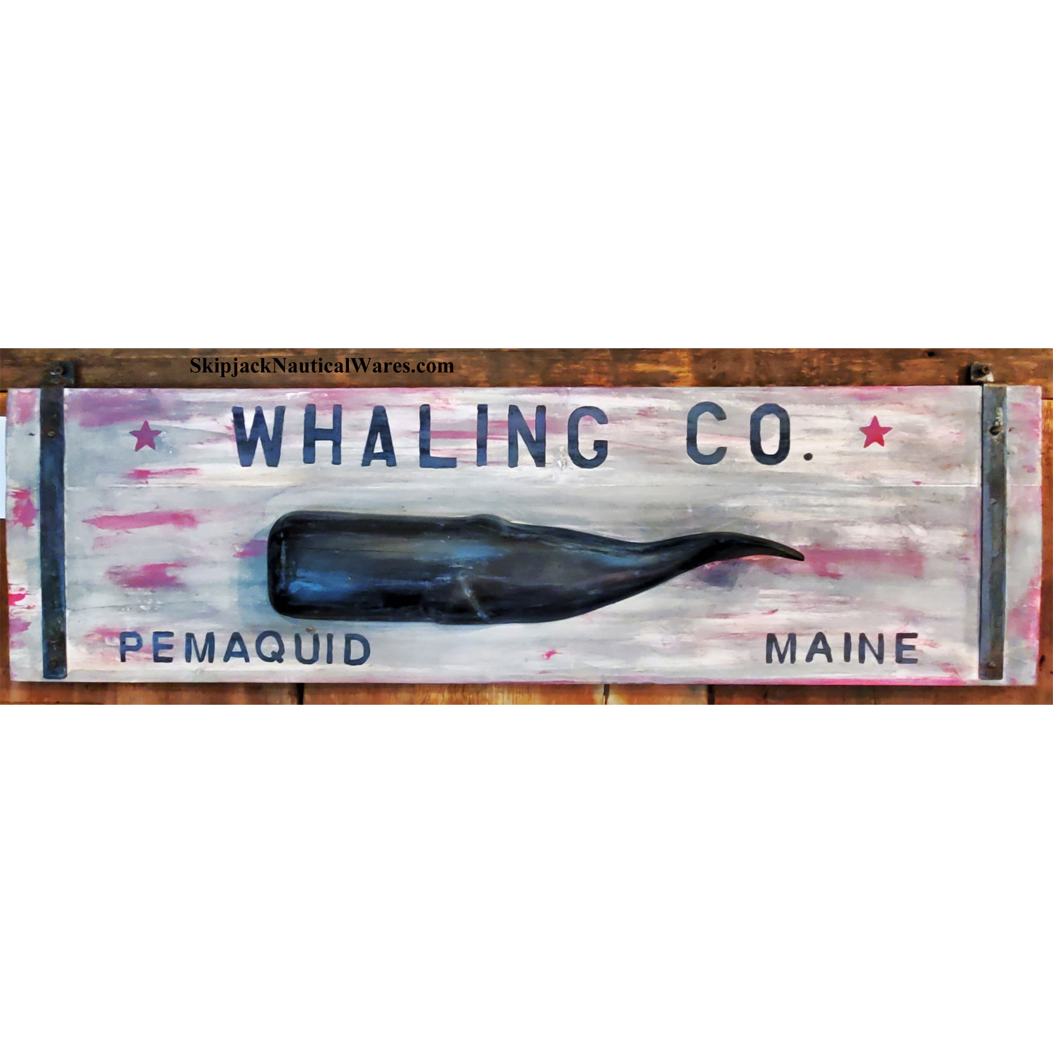 Trade Sign "Whale Co., Pemaquid Maine": Skipjack Nautical Wares