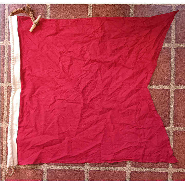 WW2 Ship's Signal Flag -- Bravo (B) -- 26x22: Skipjack Nautical Wares