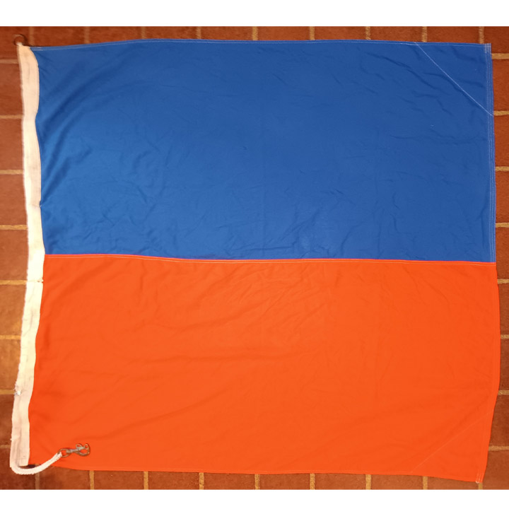 Vintage Ship's Signal Flag -- Echo (E) -- 53x47: Skipjack Nautical Wares