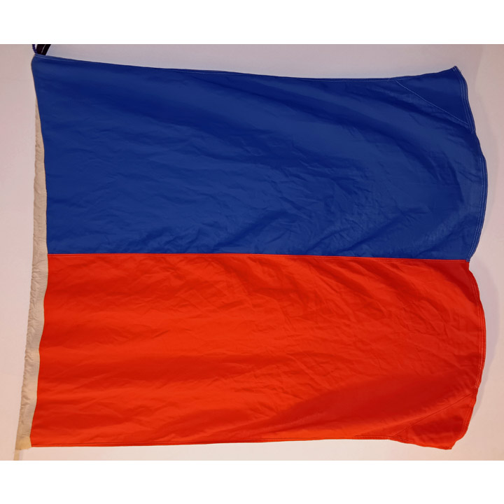 Vintage Ship's Signal Flag -- Echo (E) -- 53x45: Skipjack Nautical Wares