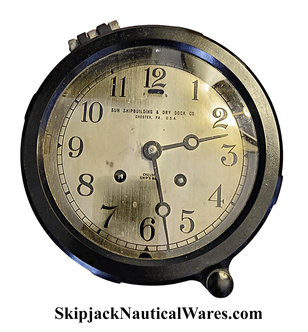 WWII Chelsea Ship's Bell Clock: Skipjack Nautical Wares