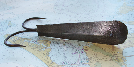 Early 20th Century Lead Fishing Lure: Skipjack Nautical Wares