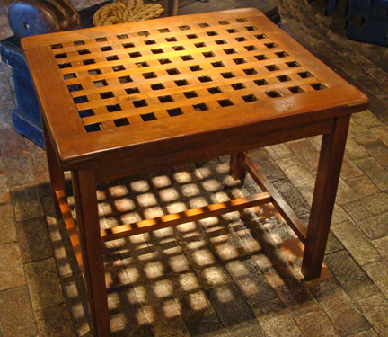 Nautical Teak Grate Occasional Table: Skipjack Nautical Wares