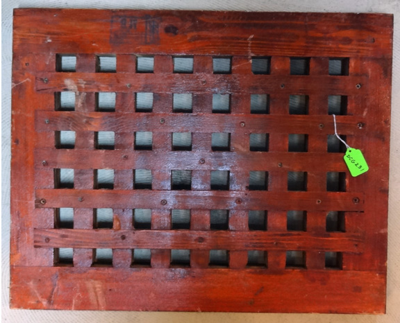 Vintage Wood Ship Grate, 18.5 x 23.25": Skipjack Nautical Wares