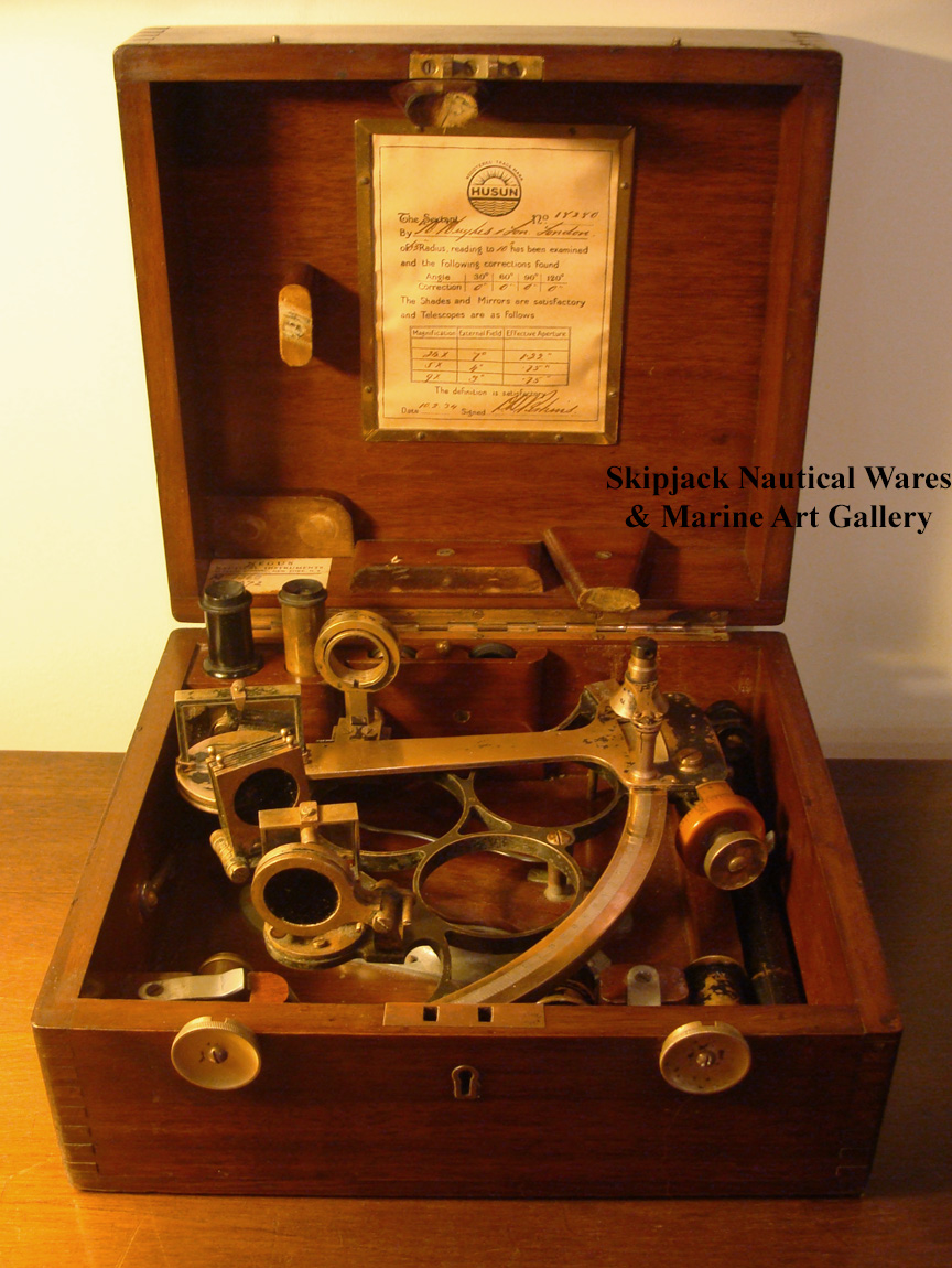 H. Hughes & Son, Ltd. London "HUSUN" Sextant: Skipjack Nautical Wares