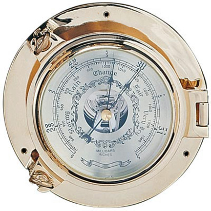 Nautical Brass Porthole Wall Barometer (new): Skipjack Nautical Wares