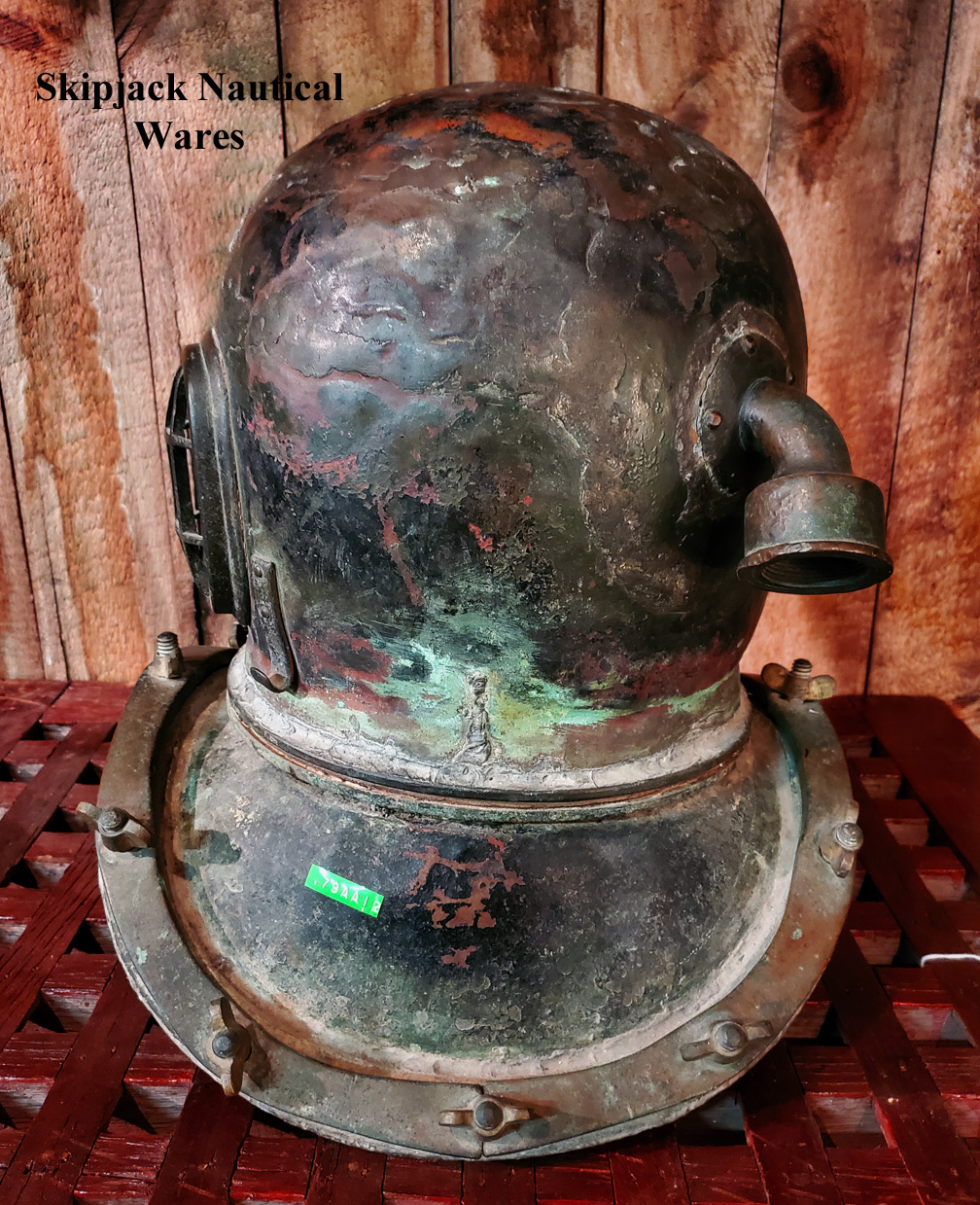old diving helmet material