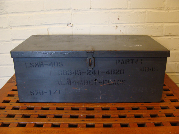 WWII era US Navy Alphabet Flag Locker from the Amphibious Rocket Ship ...