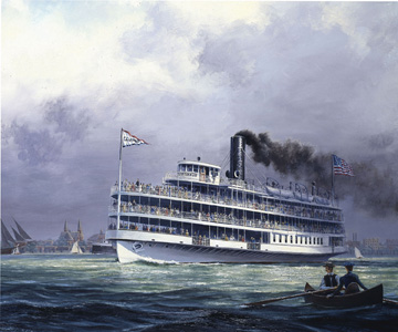 "SS Columbia; 1905" original oil painting by Peter Rindlisbacher ...