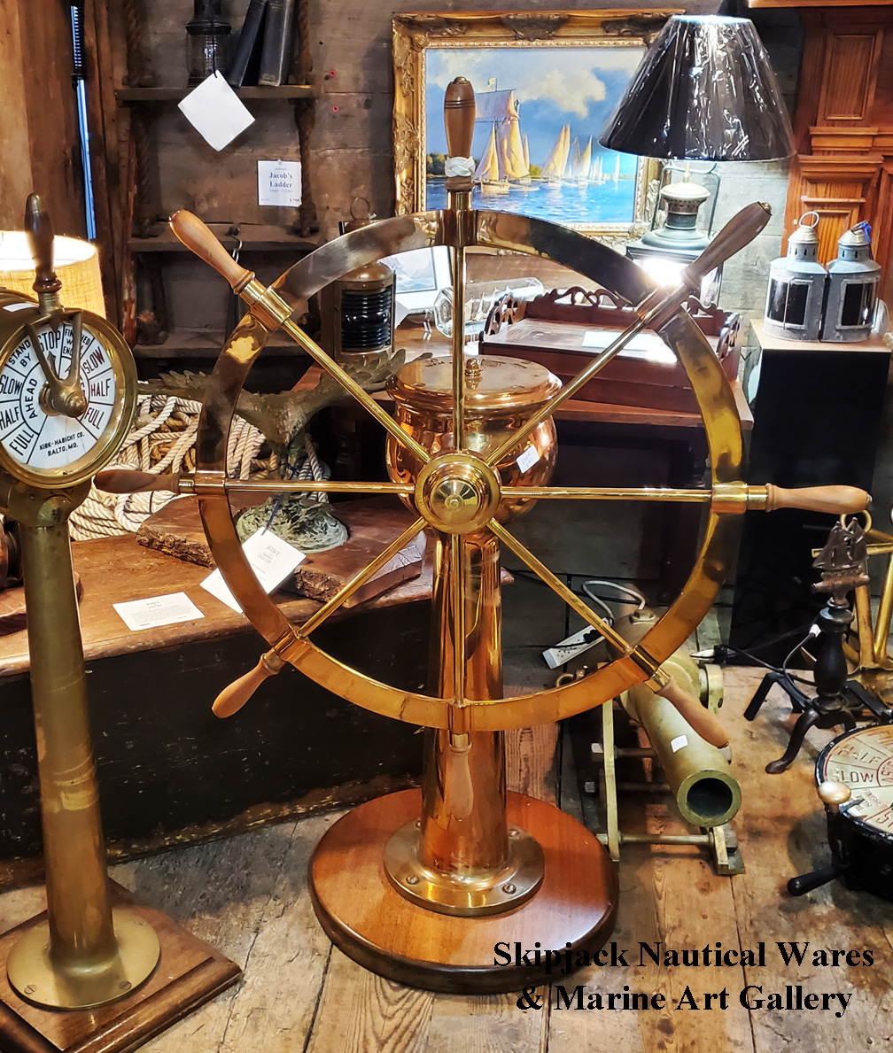 Dake Bronze Helm Station -- 42" diam.: Skipjack Nautical Wares