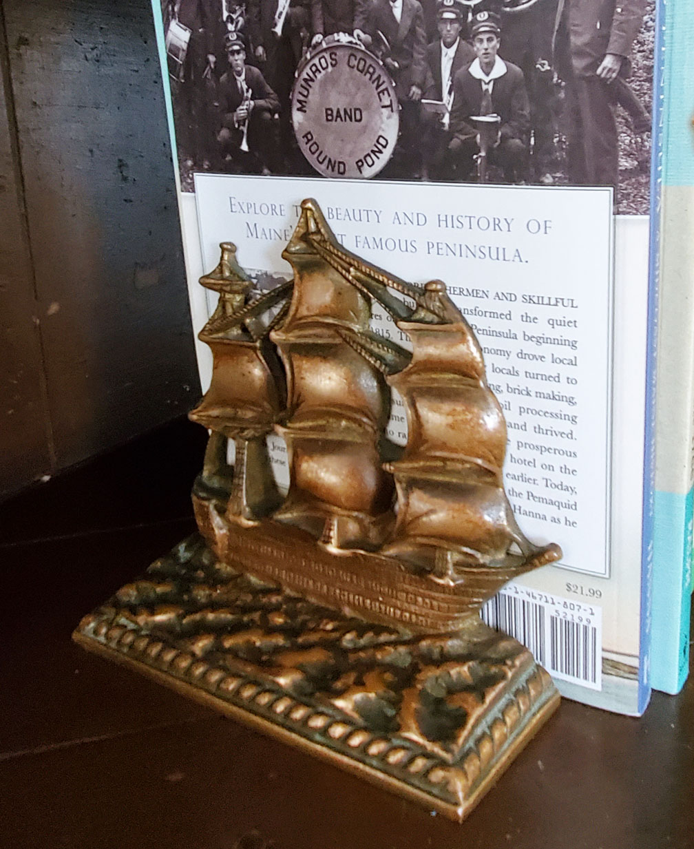 'HMS VICTORY' Sailing Ship Brass Bookends: Skipjack Nautical Wares