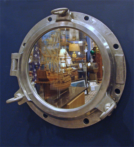 Nautical Mirror Made With Authentic Aluminum Ship's Porthole, 3 Dog ...
