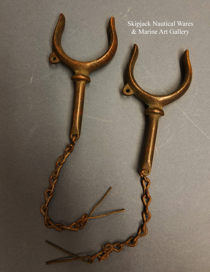 Bronze Boat Oar Locks: Skipjack Nautical Wares