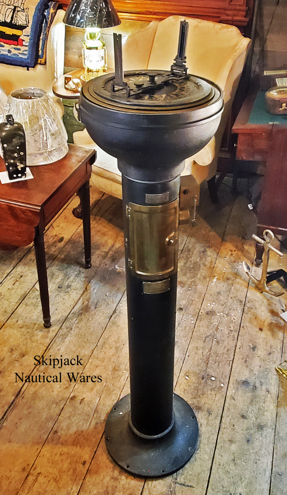 WWII Marine Pelorus on Binnacle 1942: Skipjack Nautical Wares