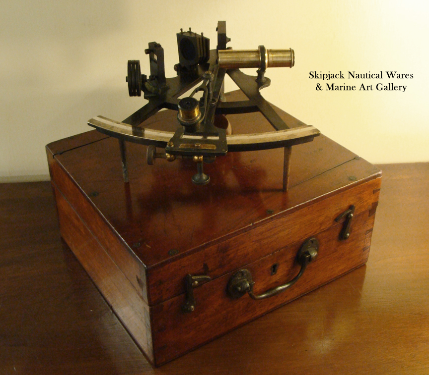 A British made, late 19th century brass sextant imported and sold by ...