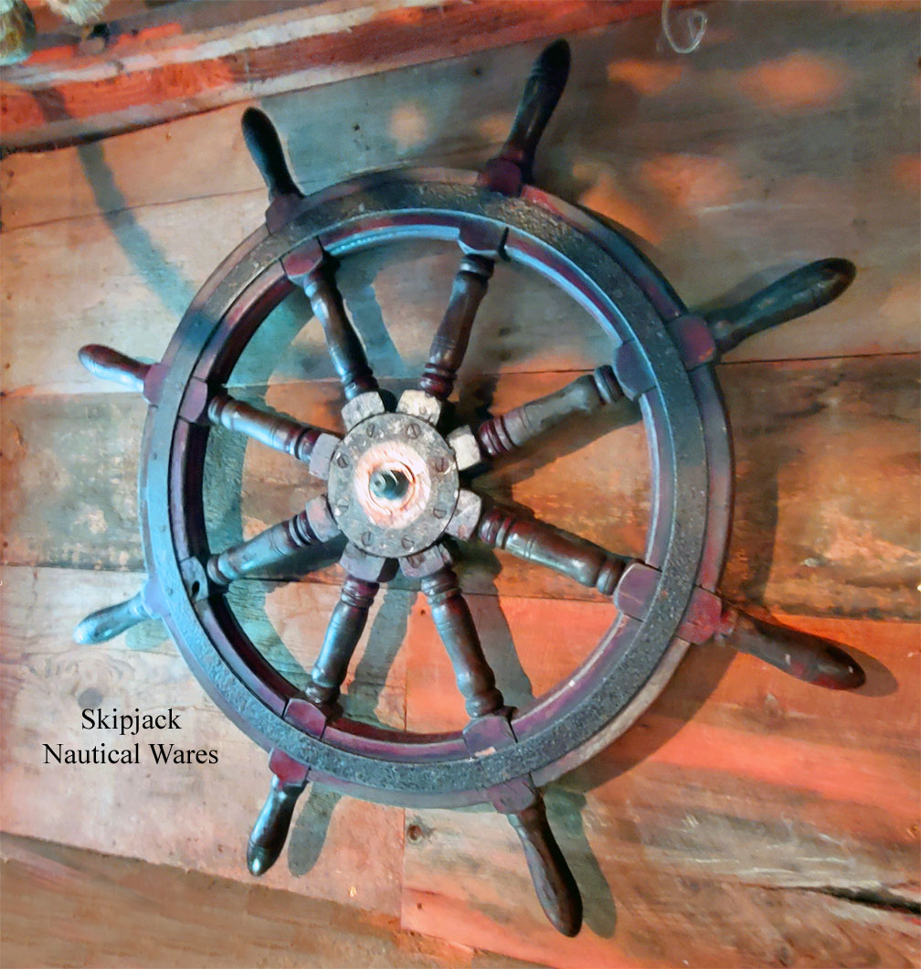 Eight Spoke Ship's Wheel -- 40" diam.: Skipjack Nautical Wares